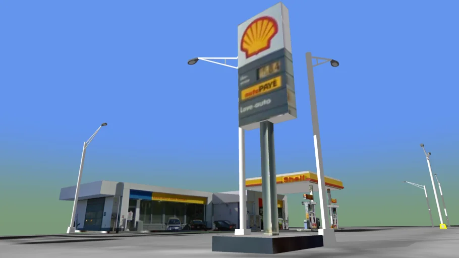 station d'essence Shell | 3D Warehouse