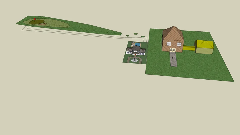 Prestonwood Golf Course And Lounge With Greenhouse | 3D Warehouse