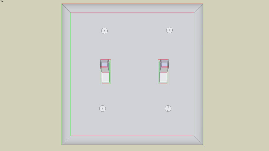 Light switch and plate | 3D Warehouse