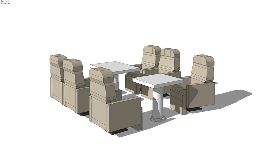 VIP Seating with Tables | 3D Warehouse