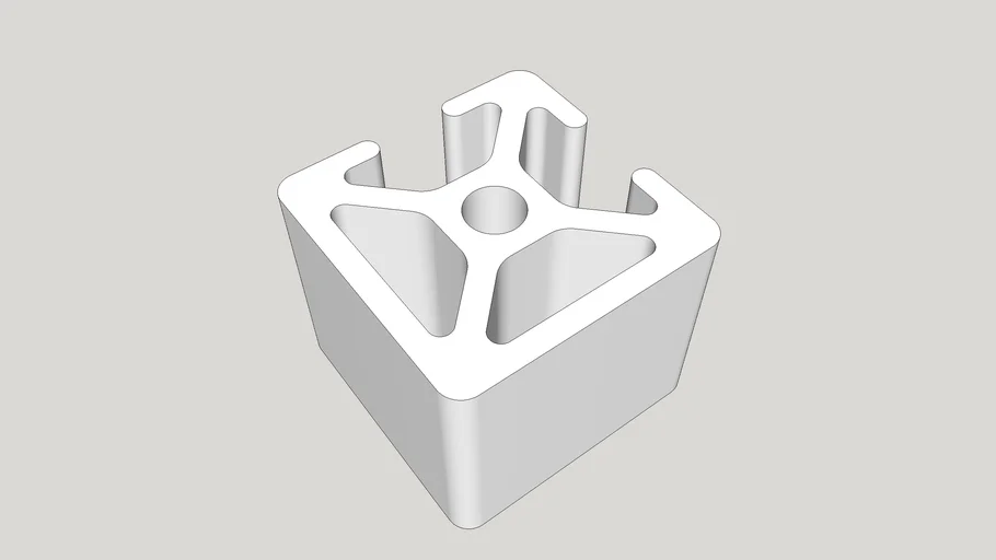 25mm X 25mm T-Slotted Profile - Two Adjacent Open T-Slots | 3D Warehouse