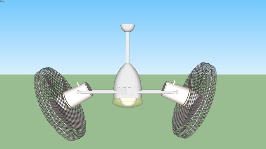 Dual Oscillating Ceiling Fan with Light | 3D Warehouse