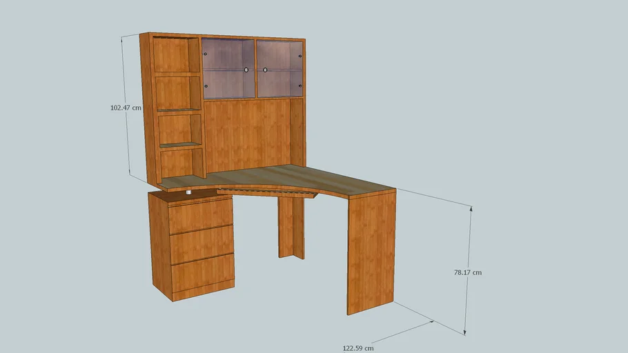 Corner computer table design | 3D Warehouse