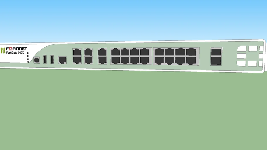 Fortinet FortiGate firewall appliance (model 100D) | 3D Warehouse