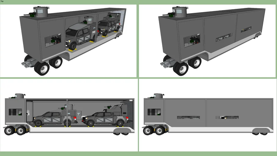 Anti-Zombie Truck - Transport Trailer | 3D Warehouse