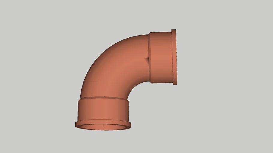Polypipe Short Radius Bend Double Socket 110mm x 87.5 Degrees | 3D ...