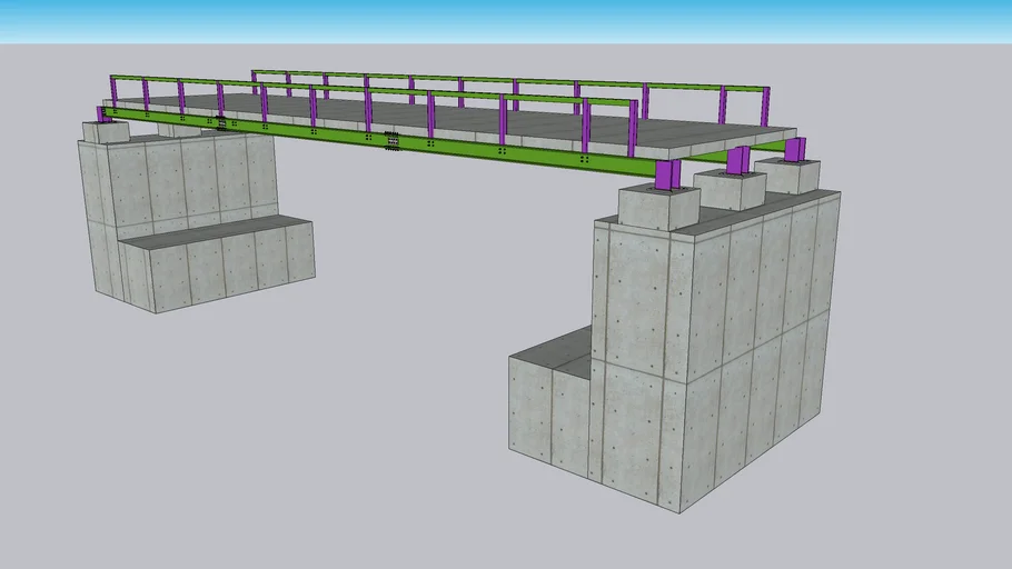 Highways footbridge with Reinforcement and Connections. | 3D Warehouse