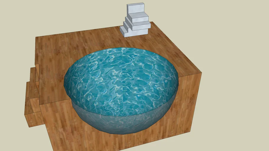 Pool with modern chair | 3D Warehouse