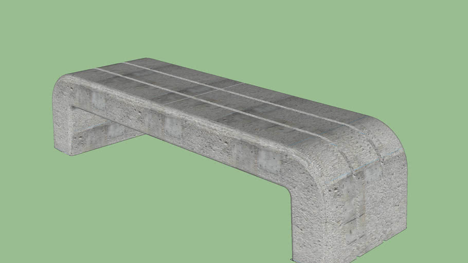 Artificial stone bench | 3D Warehouse
