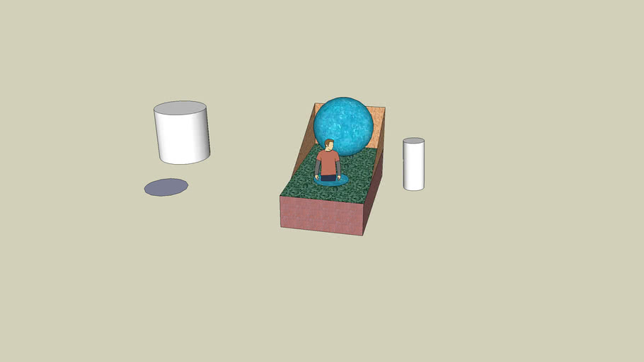 Man in water with water ball | 3D Warehouse