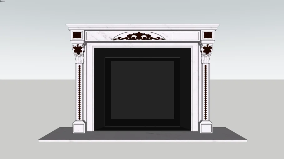 Classic Marble Fireplace | 3D Warehouse
