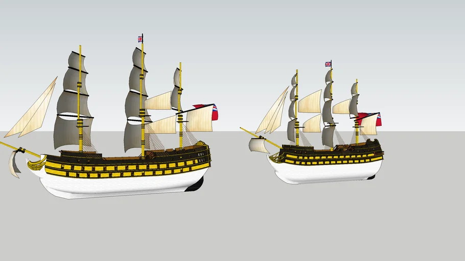 18th Century British Third Rate Lineships | 3D Warehouse