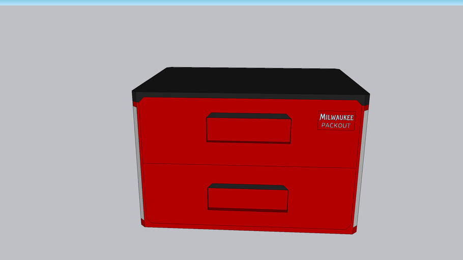 Milwaukee 2 Drawer Packout | 3D Warehouse