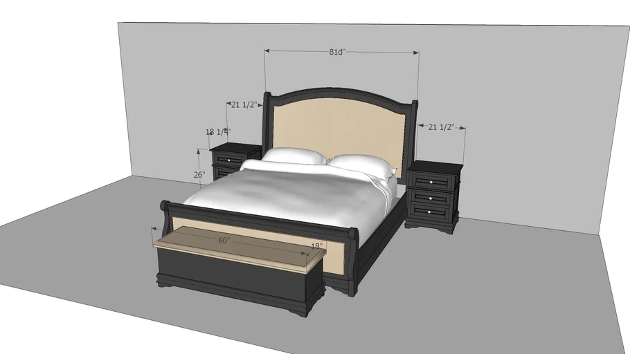 King Bedroom set (Miranda style) | 3D Warehouse