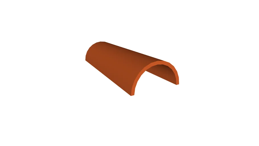 Single Red Roofing Tile - Detailed | 3D Warehouse