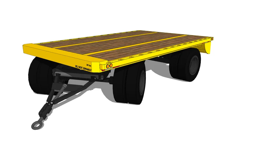 Single axle semi trailer | 3D Warehouse