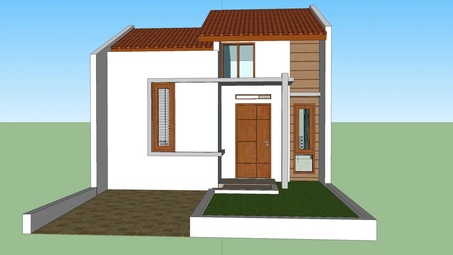 Sketchup Small Simple House Garde Corps | 3D Warehouse | Small House