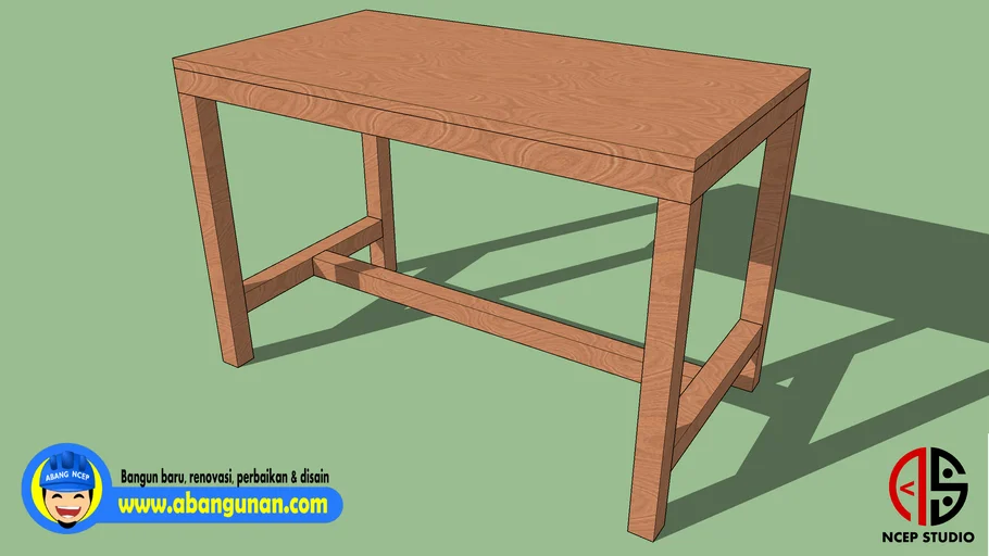Basic Meja Kayu NC-01 | 3D Warehouse