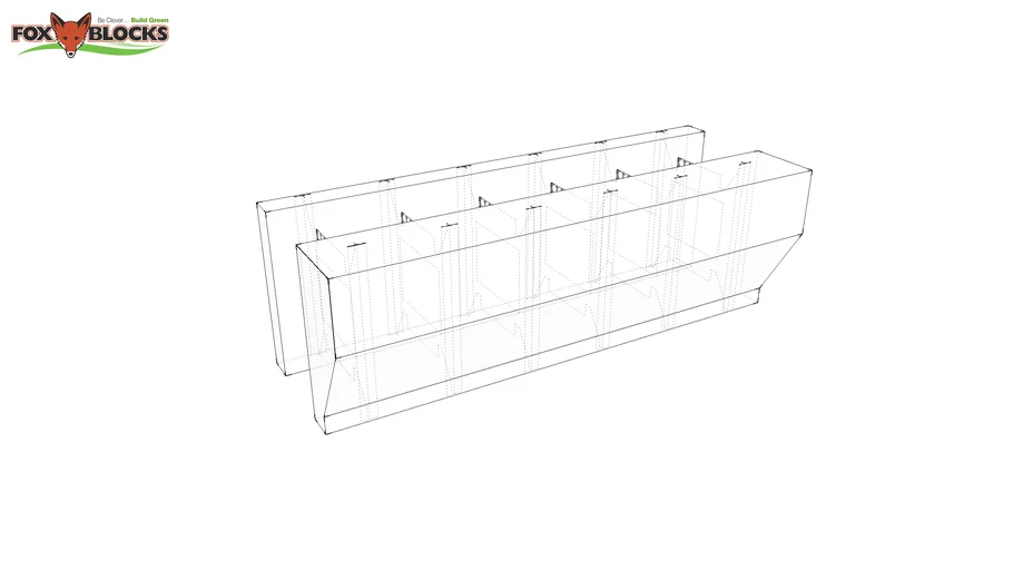 Fox Blocks ICF Ledge 8 Inch Core | 3D Warehouse