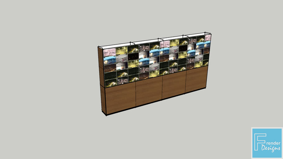 VIDEO WALL - 6420x521x3190mm | 3D Warehouse