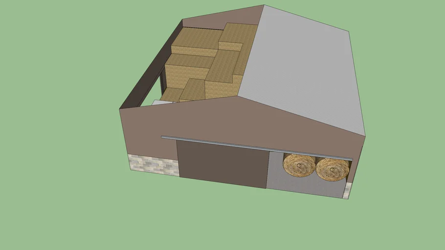 Hay Barn 40x40 | 3D Warehouse