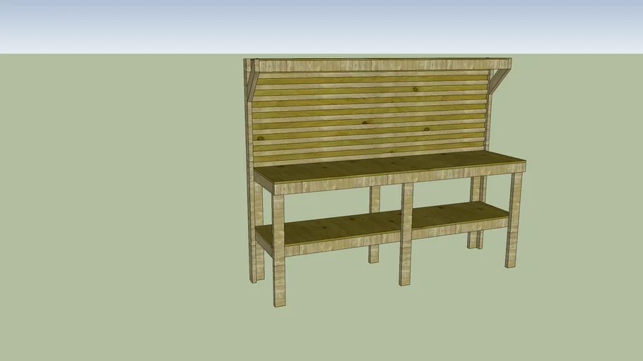 Three Shelf French Cleat Workbench | 3D Warehouse