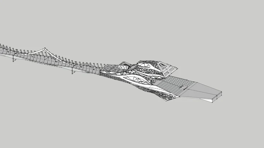 ARCH1101 EXP3 2013 RN 3373186 SketchUp Model Bridge & Elevators | 3D ...