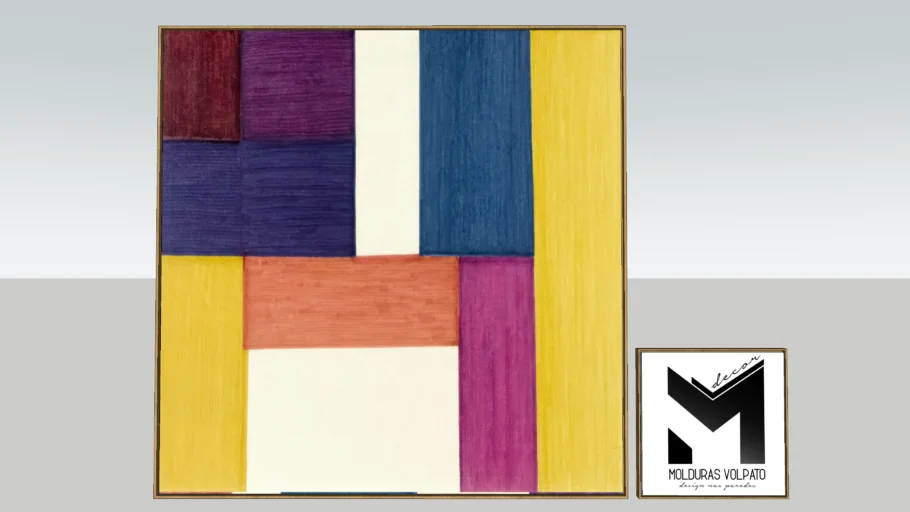 QUADRO ABSTRACT COLORFUL GEOMETRIC | 3D Warehouse