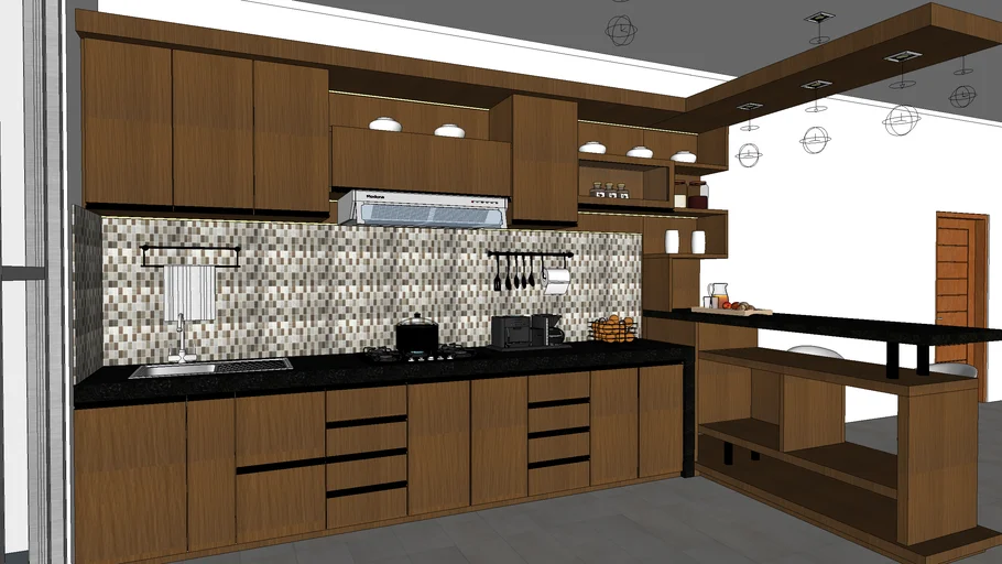 Kitchenset panjang | 3D Warehouse