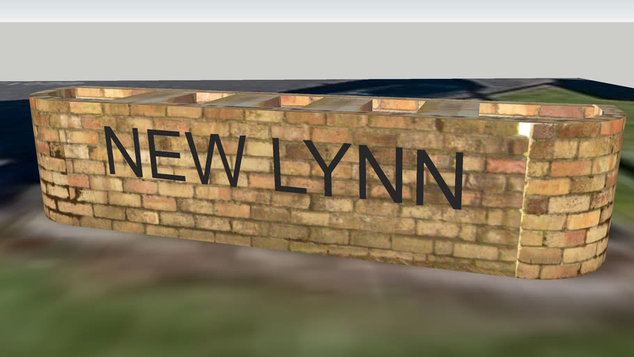 NEW LYNN SIGN PLANTER GT NTH RD | 3D Warehouse
