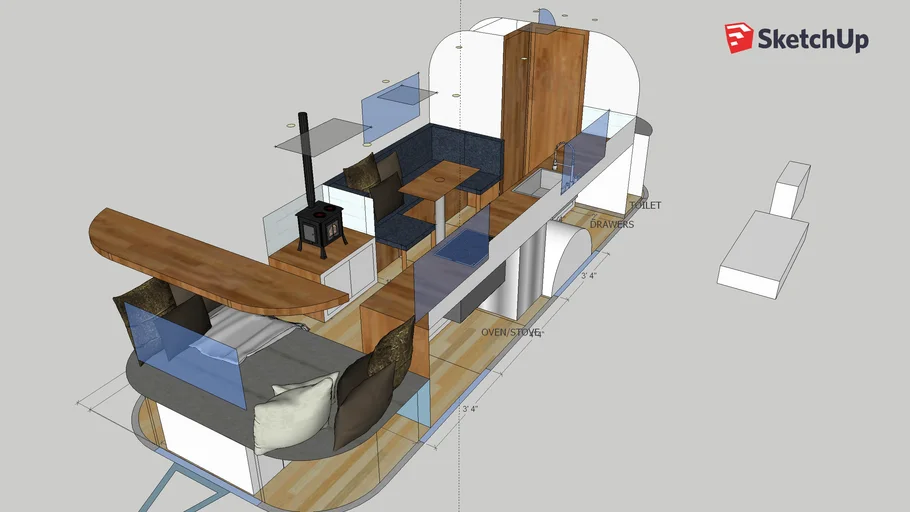 1960 Airstream Tradewind WIP] | 3D Warehouse