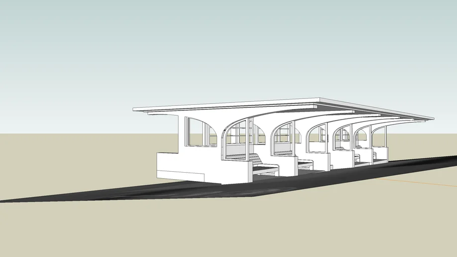 Concrete bus shelter in St Leonards | 3D Warehouse