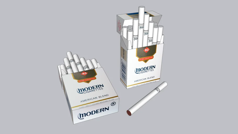 20 Modern cigarettes pack | 3D Warehouse