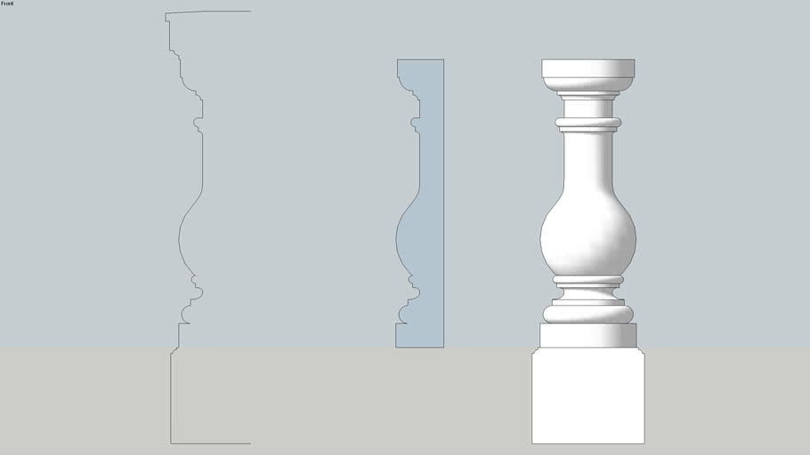 Classical Baluster | 3D Warehouse