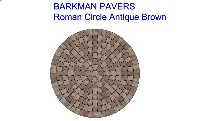 Barkman Roman Circle Ant Brown Pavers | 3D Warehouse