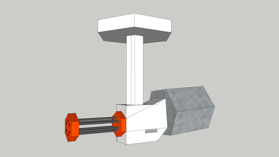 Thresher base defence airsoft minigun turret (robotic) | 3D Warehouse