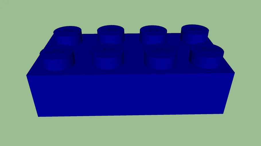 lego rectangle bleu foncé | 3D Warehouse