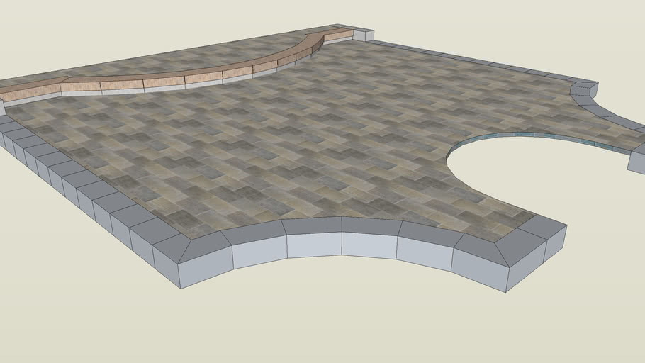 Paver Patio : Step 3 of 3-Pavers Installed | 3D Warehouse
