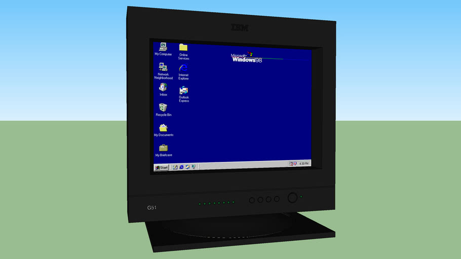 IBM G51 CRT Monitor (Black) | 3D Warehouse