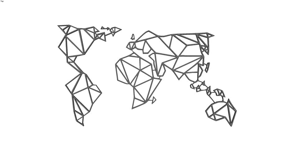 WORLD MAP WIRE MESH | 3D Warehouse