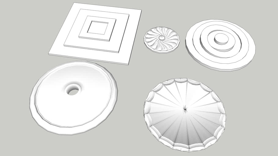 Art Deco Ceiling Roses various sizes | 3D Warehouse