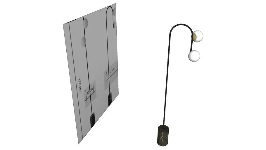 MADE floor lamp Stehlampe Alaia design modern | 3D Warehouse