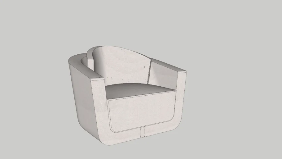 Poltron Luana Giratória | 3D Warehouse