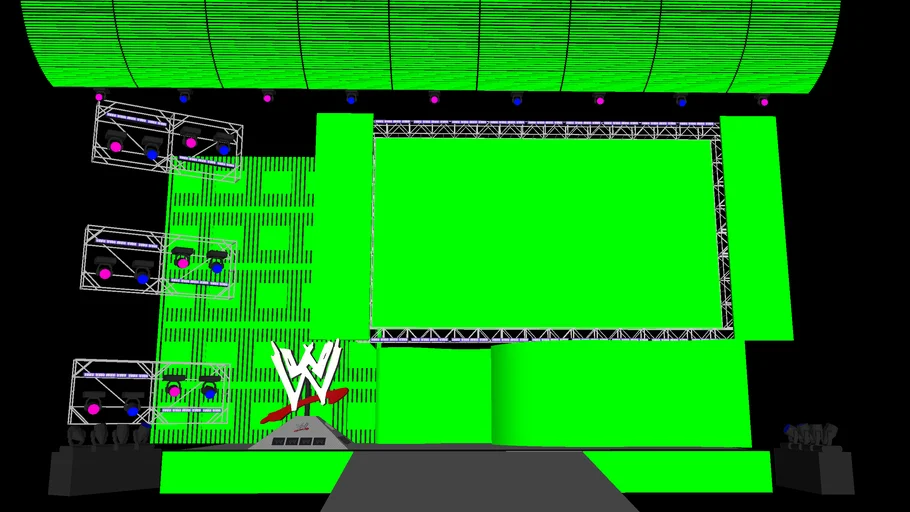 WWE Stages Green HD Set | 3D Warehouse