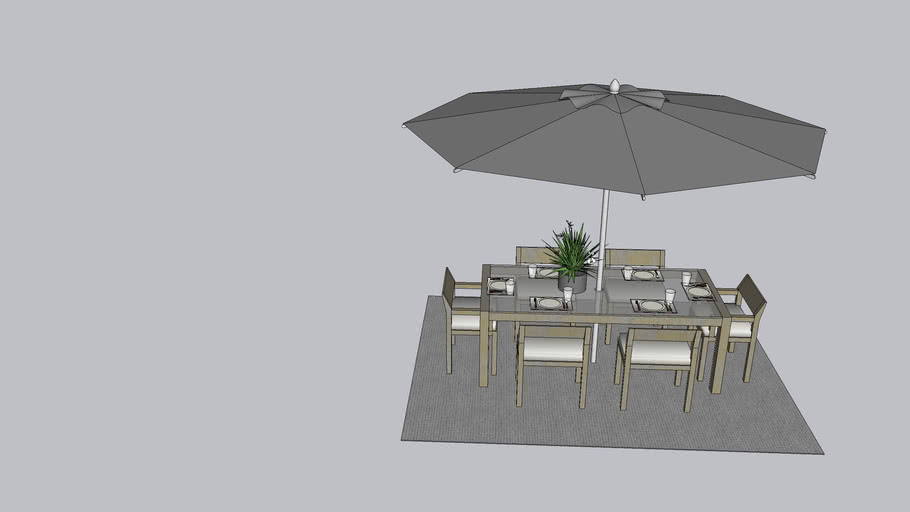 Outdoor Dining Table | 3D Warehouse