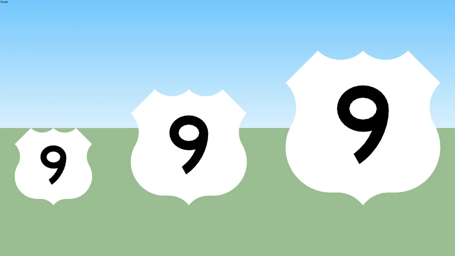 U.S. 9 Sign | 3D Warehouse