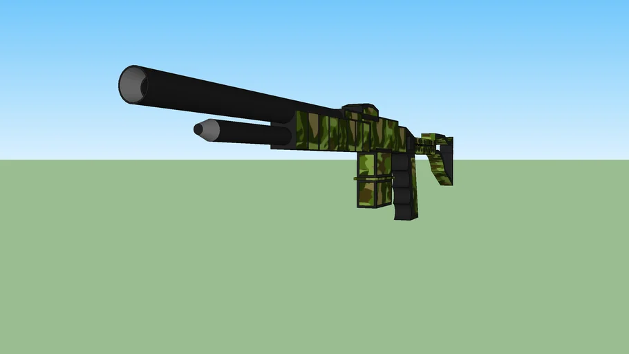 Green Camo assault rifle | 3D Warehouse