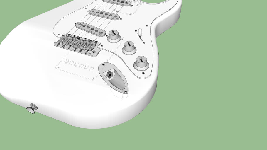 Fender Stratocaster - Alpine White | 3D Warehouse