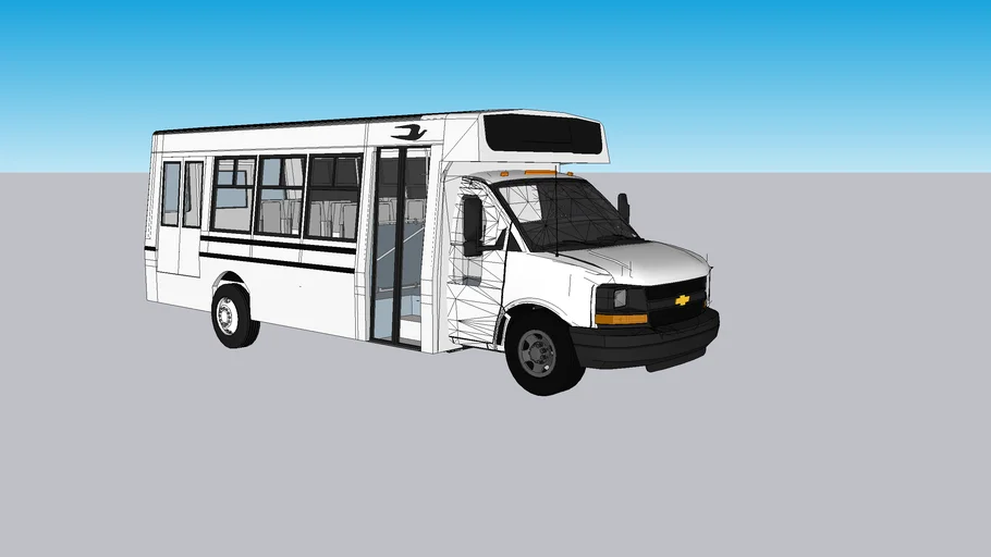 2016 Blue Bird Micro Bird (D-Series) commercial bus | 3D Warehouse