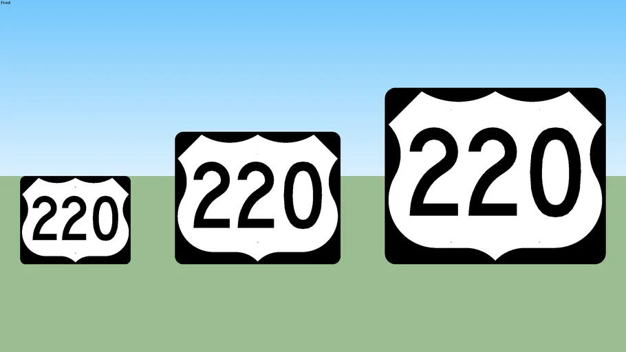 U.S. 220 Sign | 3D Warehouse